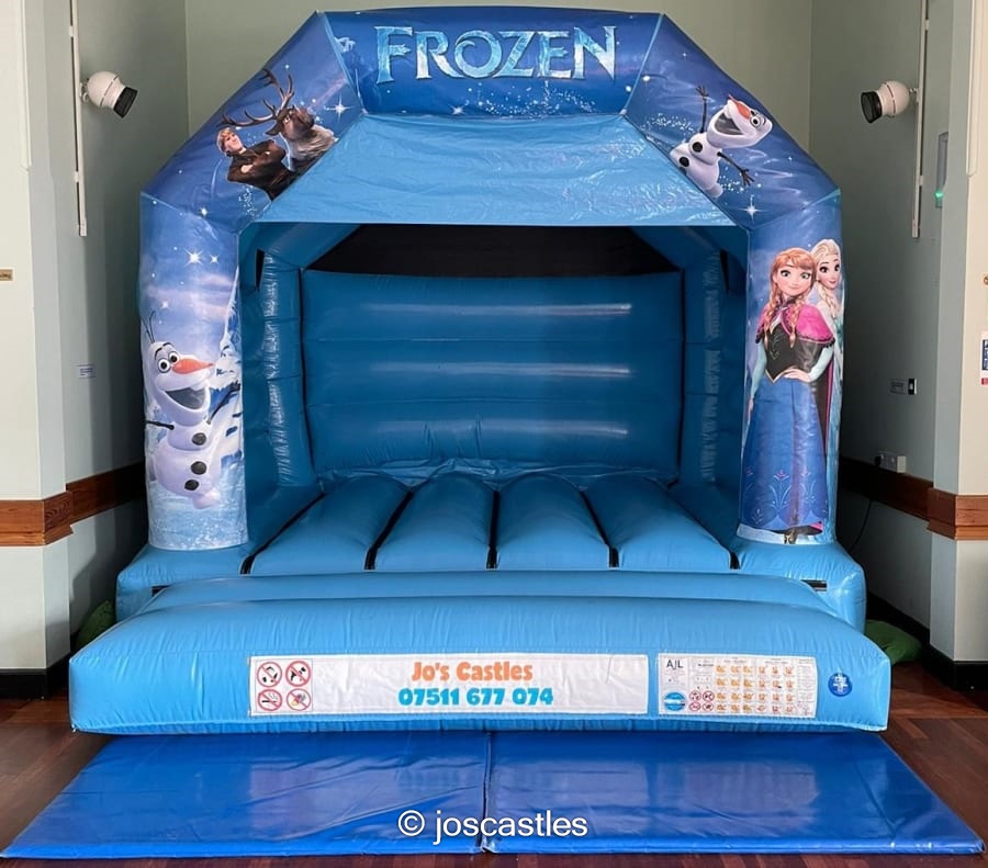 Light Blue Frozen Castle - Hire in colchester | joscastles