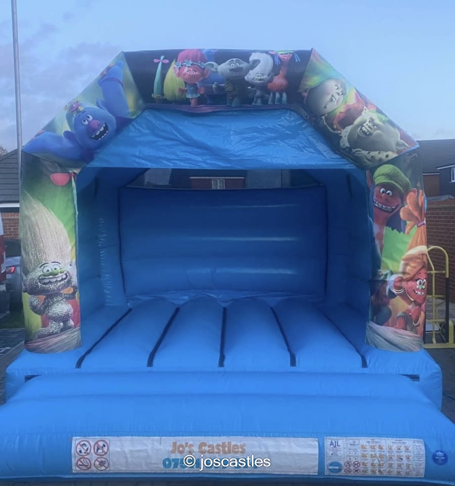 Light Blue Trolls castle - Hire in colchester | joscastles