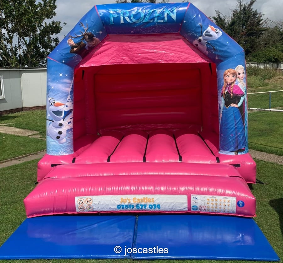 Pink Frozen Castle - Hire in colchester | joscastles